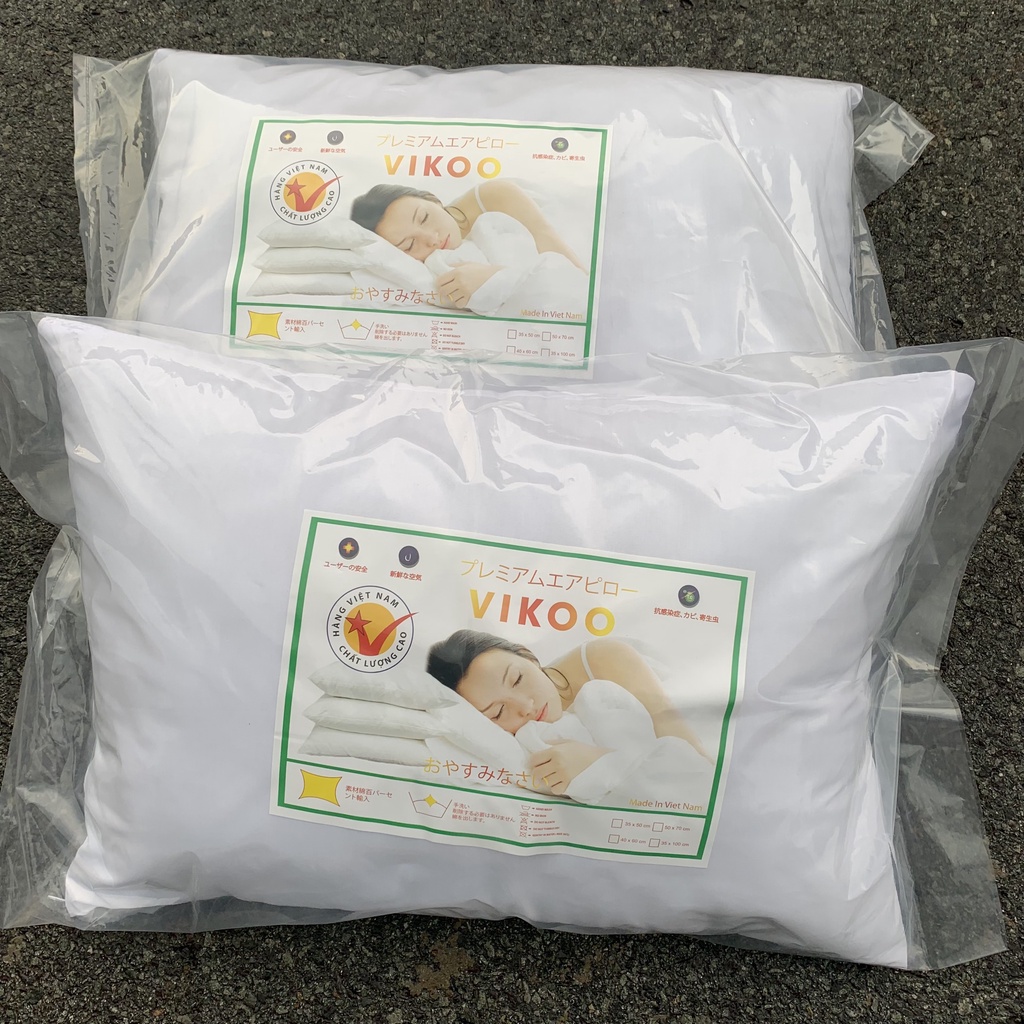 Ruột gối Hơi Bông Gòn Vikoo Size 40 x 60, 45 x 65, 50 x 70, Gối Ôm, Giặt Được Gòn | Shopee Việt Nam