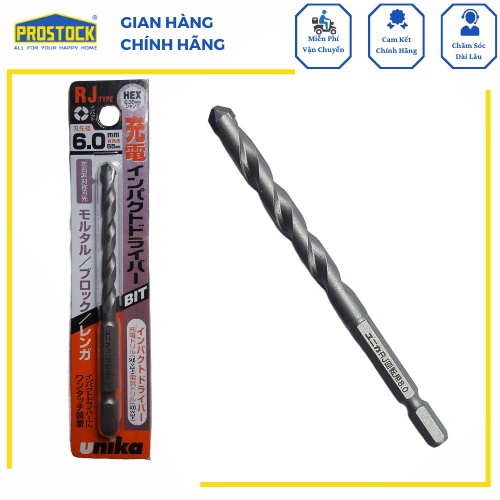 Mũi khoan tường loại RJ Unika cho máy đầu lục giác, chuôi kẹp đủ kích cỡ PK MUK | Shopee Việt Nam