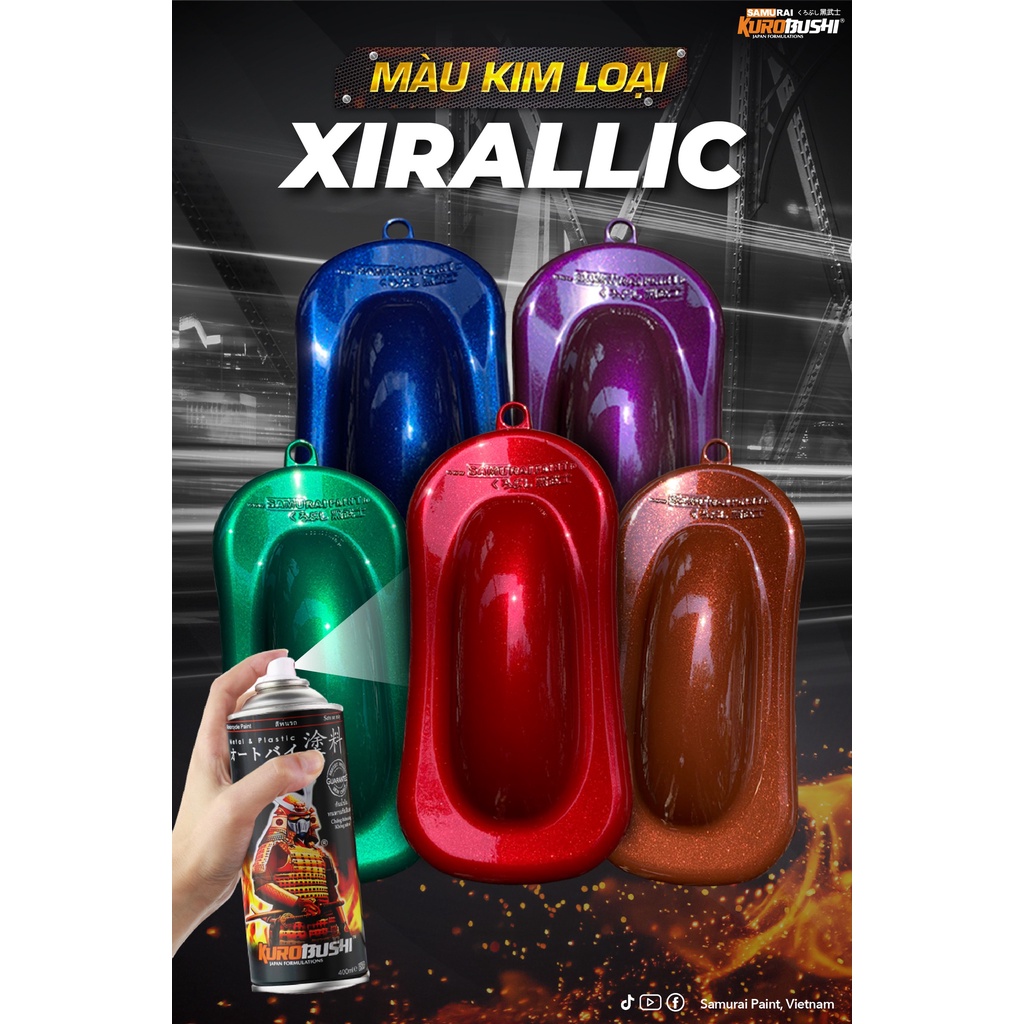 Sơn Samurai Màu Xirallic X922 X933 X944 X955 TE37 (Màu Mới 2023) | Shopee Việt Nam