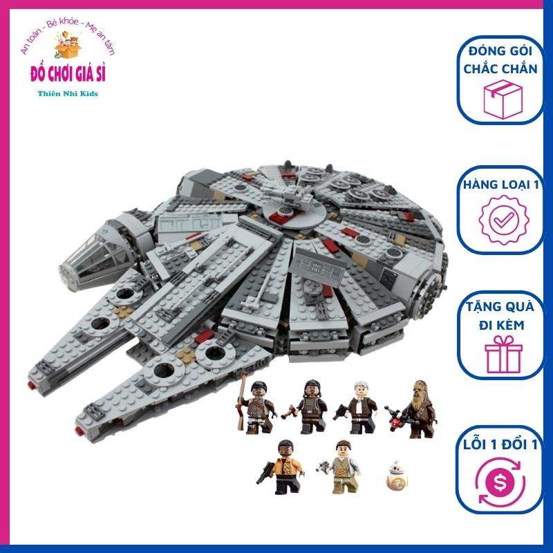 Đồ chơi lắp ráp mô hình dạng lego tàu vũ trụ star war millennium falcon ...