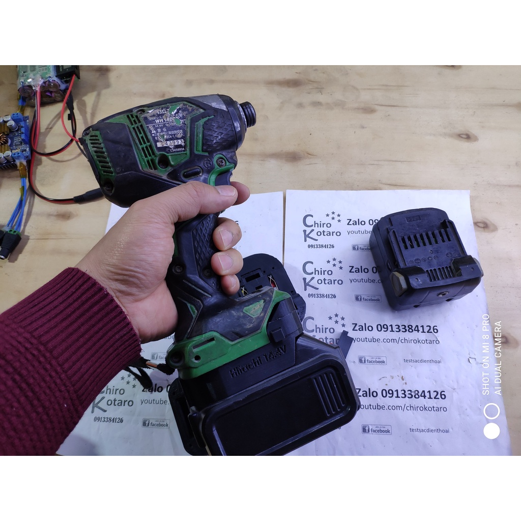 [Chiro][3D Full] New 2023-Đế chuyển máy Hitachi 14V 18V Li-ion dạng cài sang dùng pin Makita LXT ...