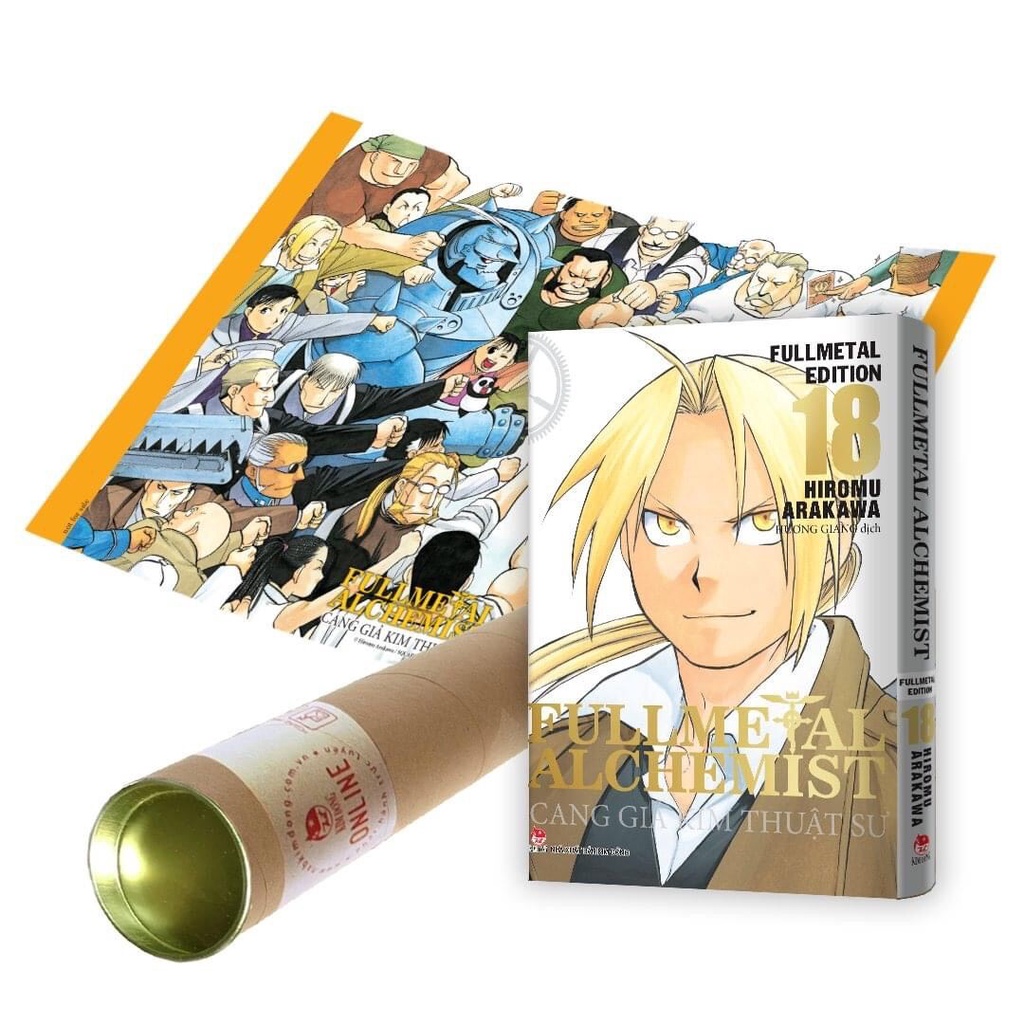 Fullmetal Alchemist - Cang giả kim thuật sư 18 [Bookmark + Poster + Ống ...