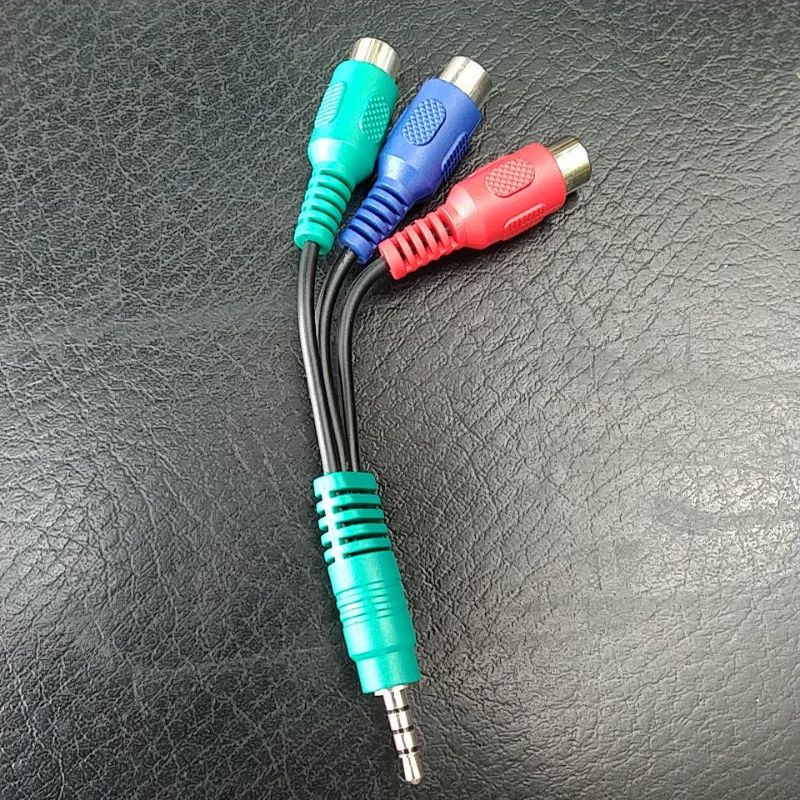 Cáp AV IN OUT Jack 3.5mm ra 3 AV RGB Đỏ Xanh lục Xanh dương | Shopee ...
