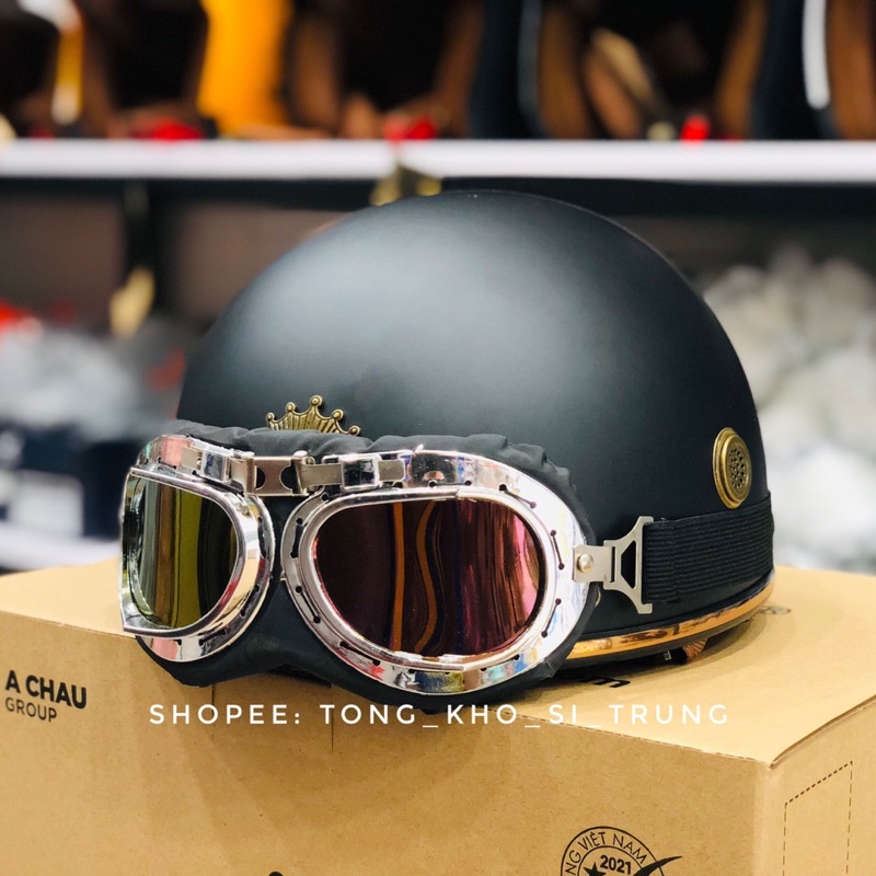 Mũ bảo hiểm nửa đầu cao cấp Royal M379 chính hãng thời trang mẫu mới đẹp phong cách nam nữ gắn ...