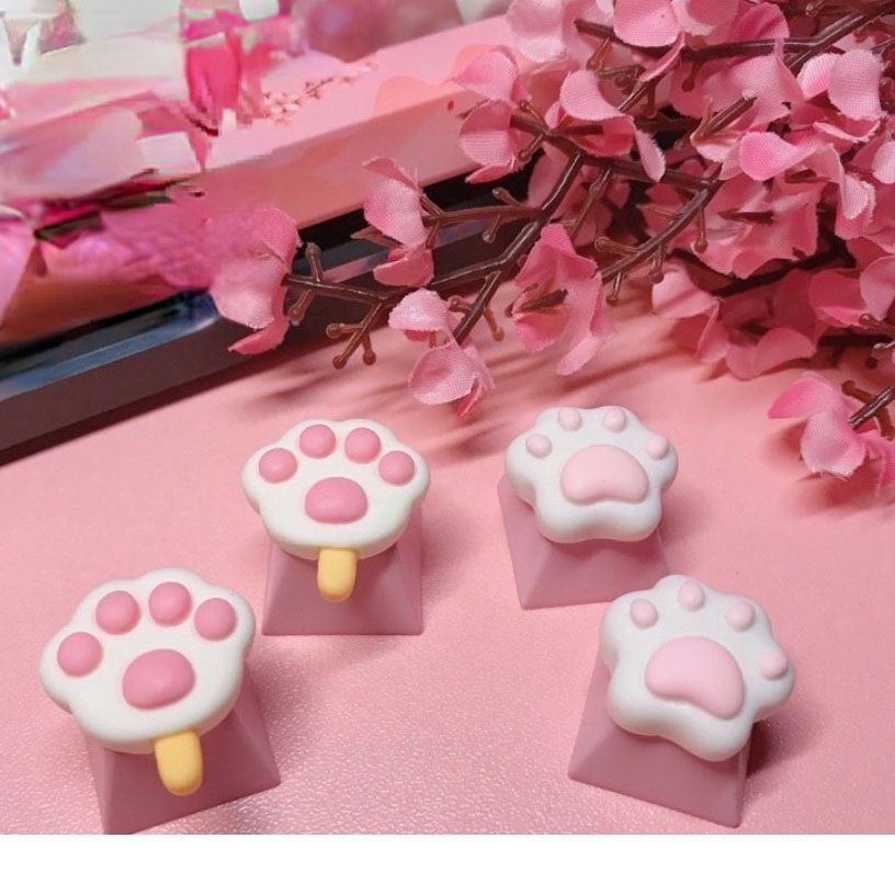 Keycap chân mèo cute phím cơ lẻ R4 PBT dêt thương | Shopee Việt Nam