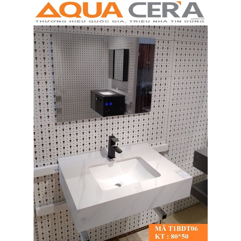Bàn đá lavabo âm 80x50 chống trầy xước kèm giá treo tường | Shopee Việt Nam
