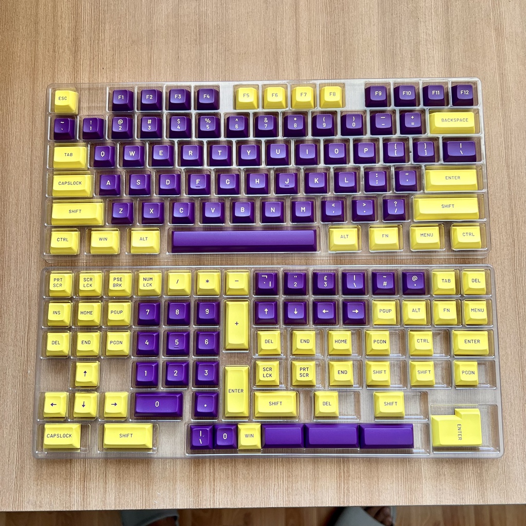 Set Keycap Yellow Purple nút bàn phím cơ phù hợp nhiều layout | Shopee ...