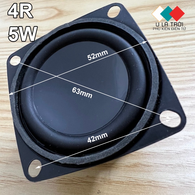 Loa 4R 5W, loa toàn dải 4R 5W đường kính 52mm có vành bắt vít DIY loa nghe nhạc | Shopee Việt Nam