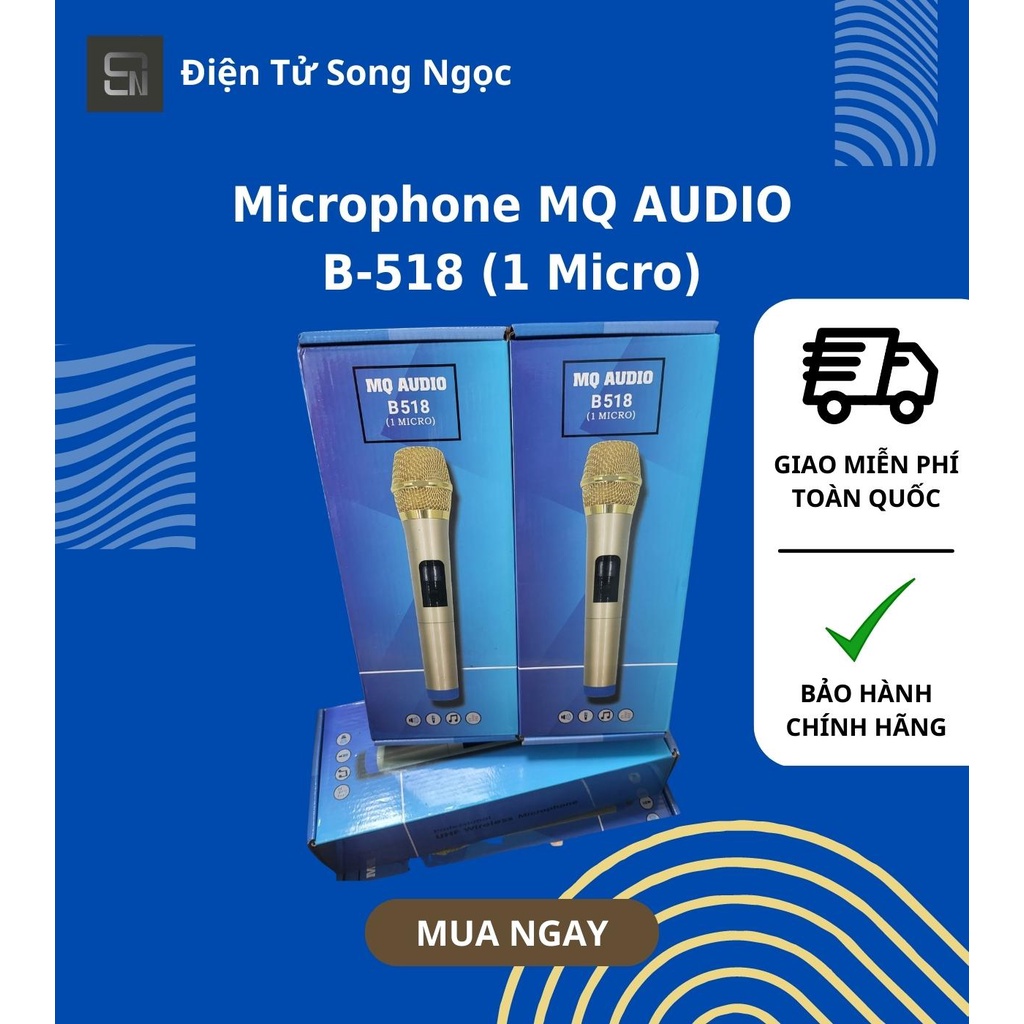 Micro Karaoke không dây MQ Audio B518 (set 1 mic) | Shopee Việt Nam