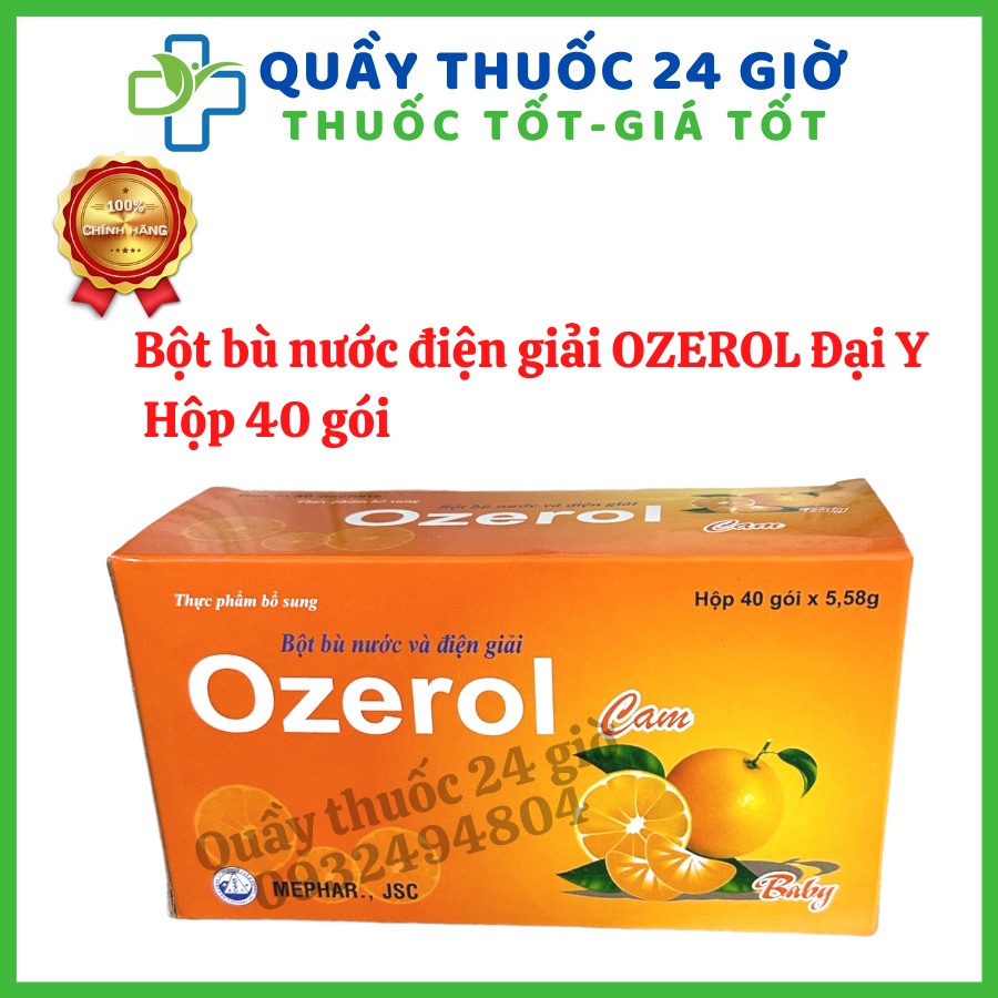 Oresol Ozerol cam Đại Y bù nước điện giải hộp 40 gói | Shopee Việt Nam
