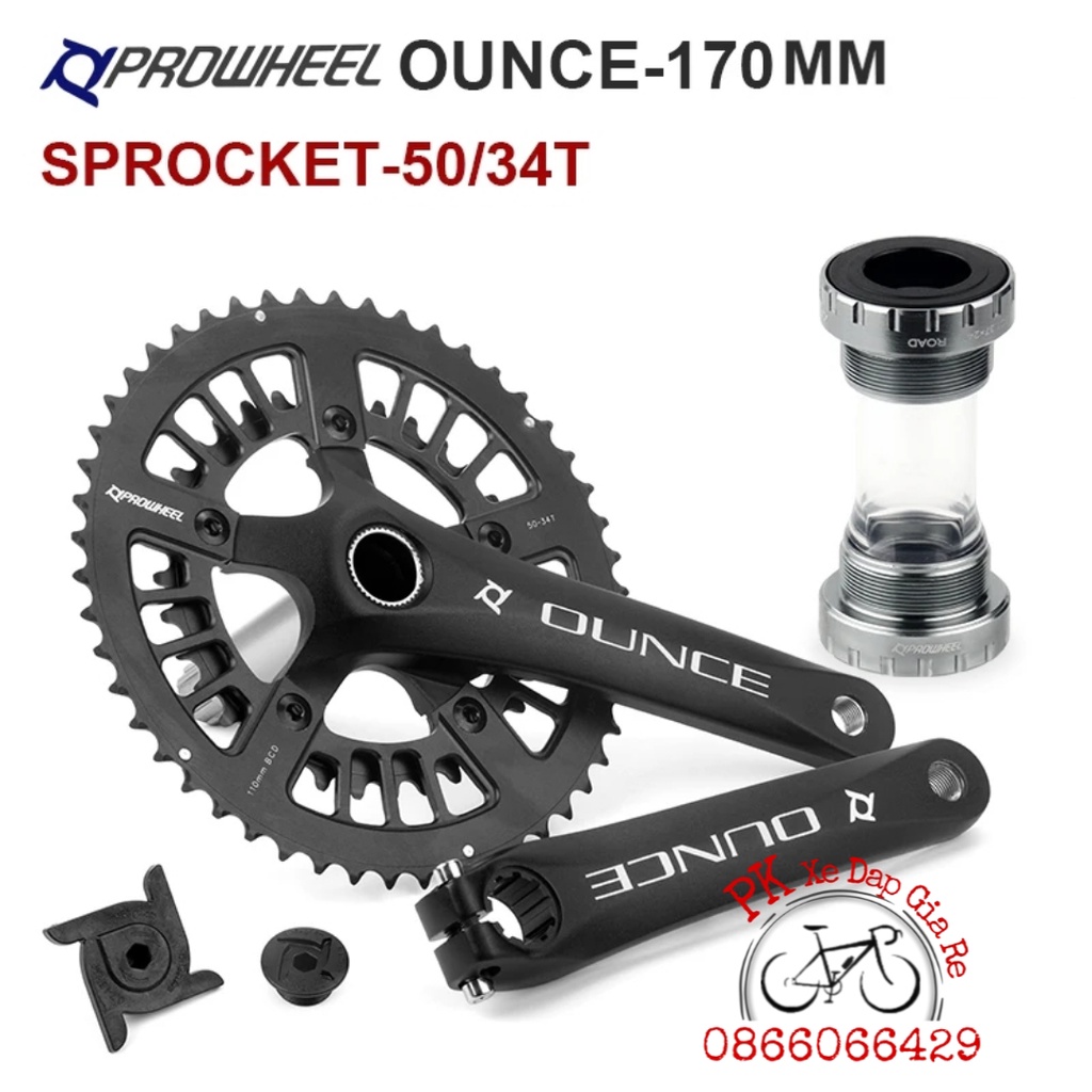 Đùi Đĩa Giò Dĩa Rỗng Xe Đạp PROWHEEL OUNCE, Đùi Đĩa PROWHEEL trục cốt ...