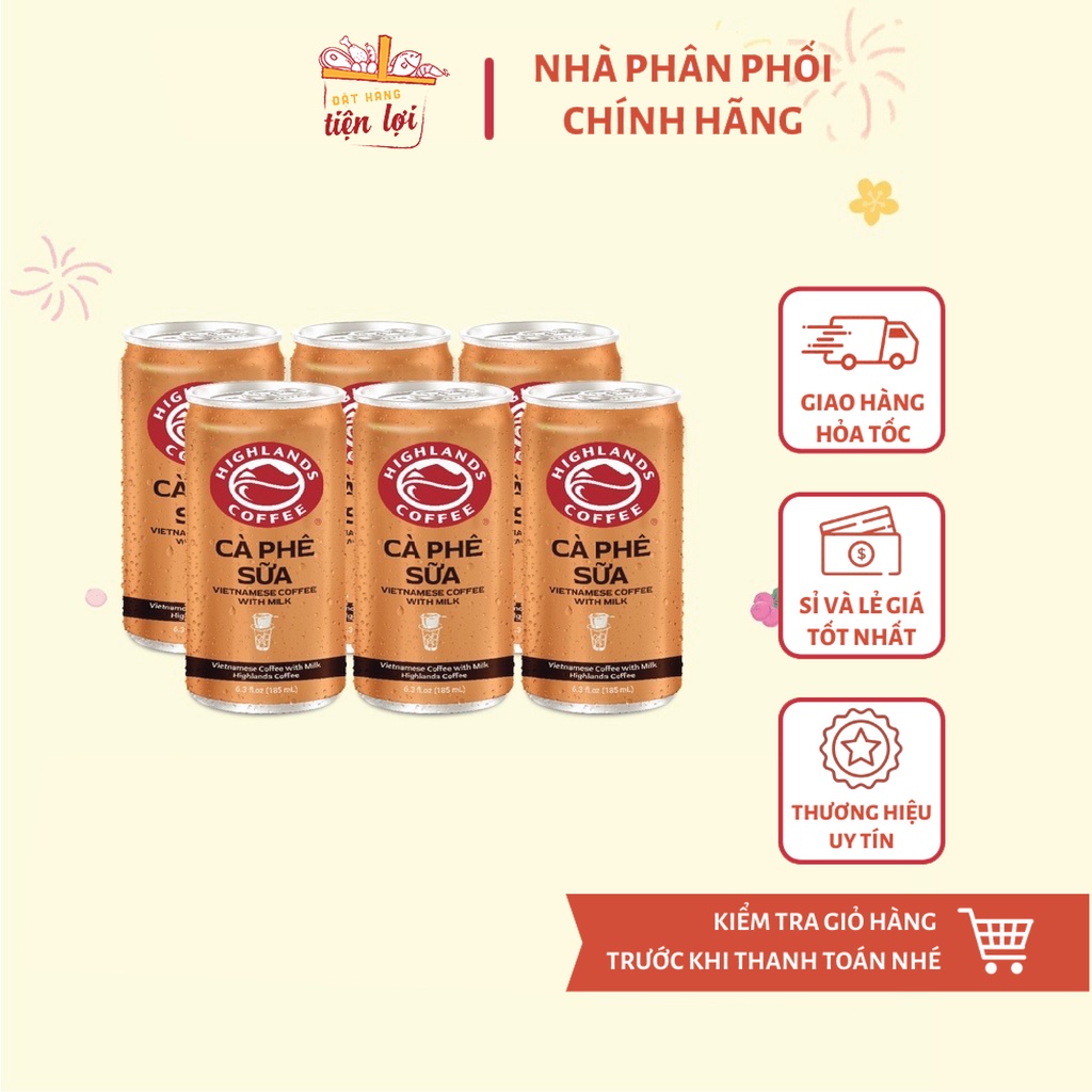 Cà Phê Sữa Đá Highlands Coffee 185ml/lon | Shopee Việt Nam