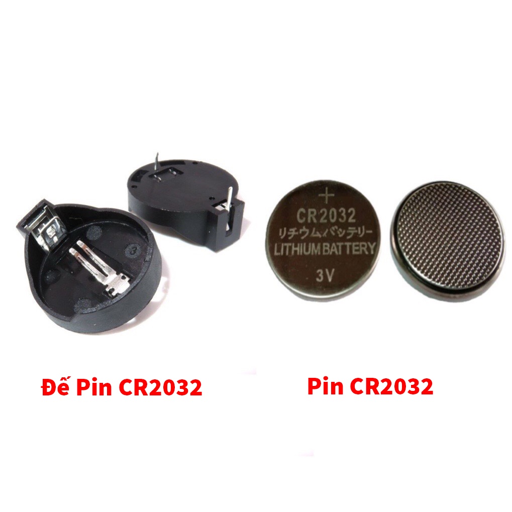 Pin CR2032, Đế Pin CR2032 Chân Cắm - Pin Cúc Áo CR2032, Đế Pin Cúc Áo ...