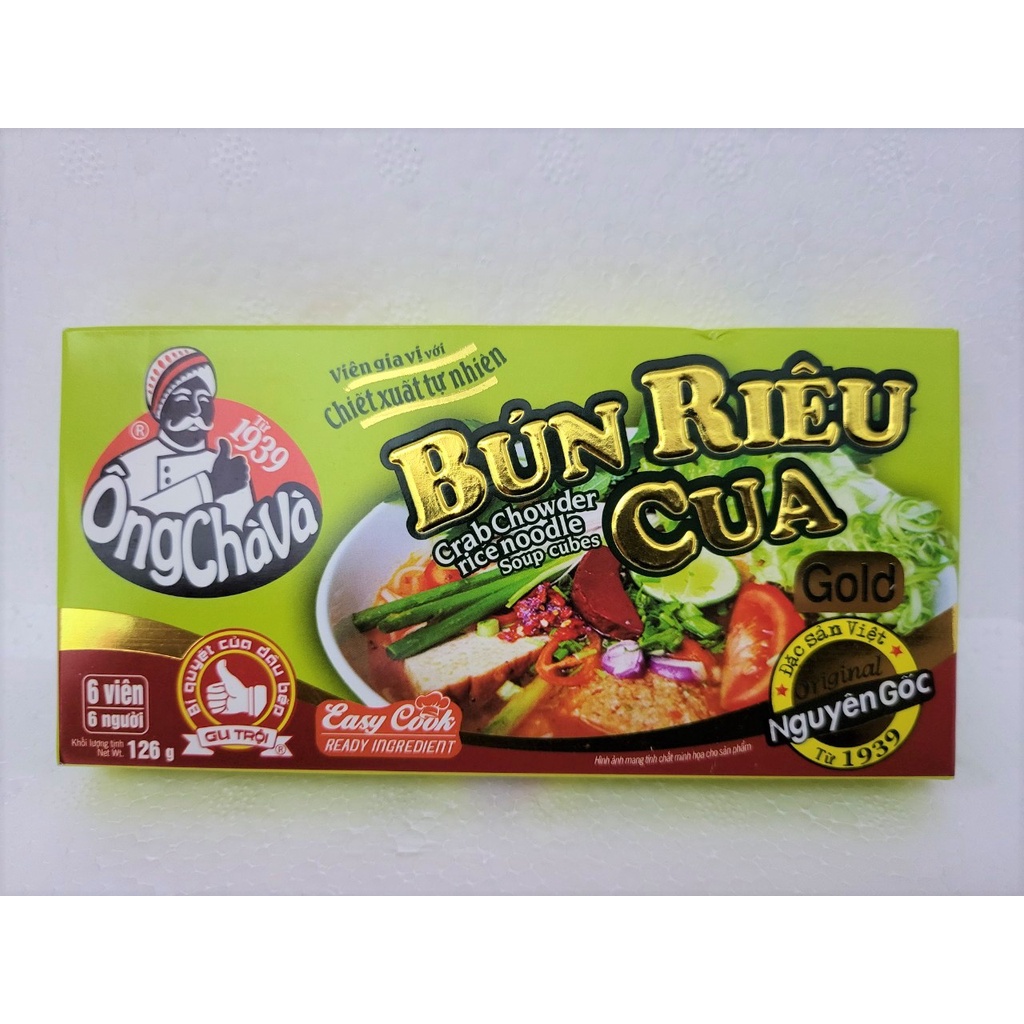 [OCV Hộp 126g – BÚN RIÊU CUA ] VIÊN GIA VỊ NẤU ĂN [VN] ÔNG CHÀ VÀ Crab ...