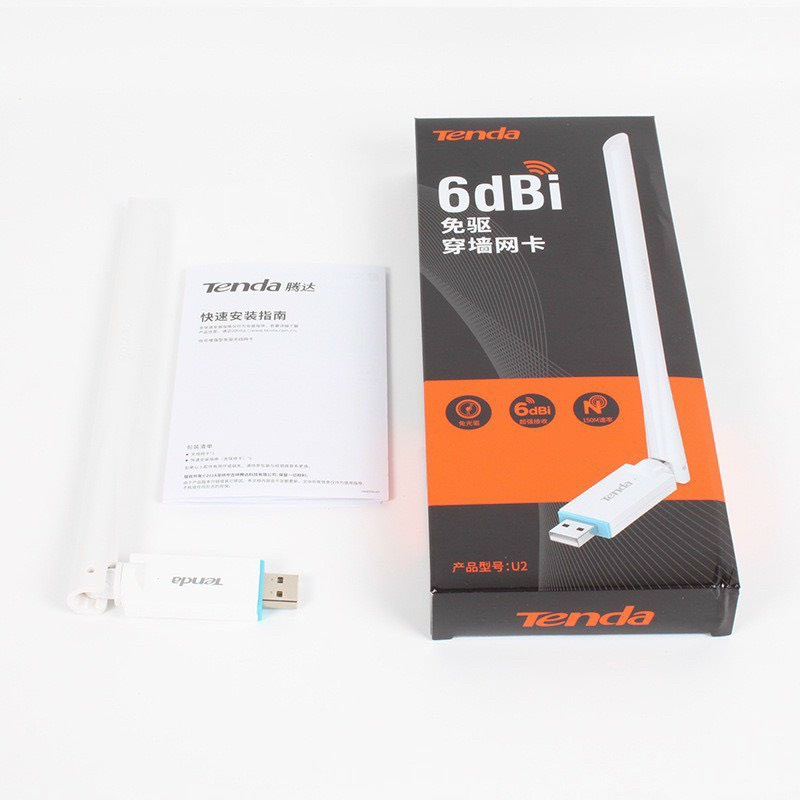 USB Thu Wifi TENDA U2 Cho Máy Tính Tốc Độ 150mbps 1 Anten 6 DBI ...
