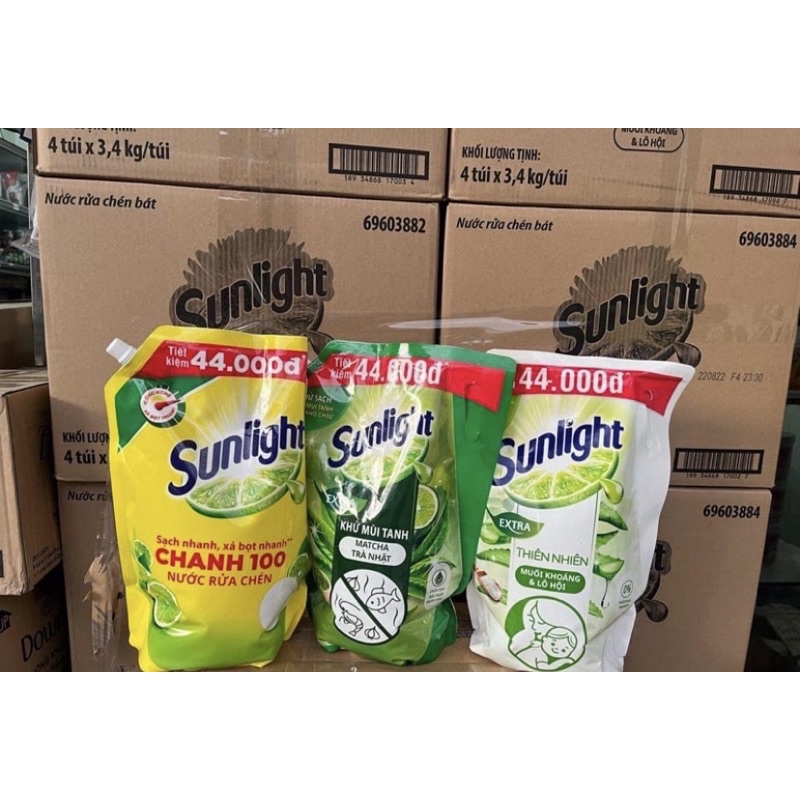 nước rửa chén sunlight túi 3,3kg | Shopee Việt Nam