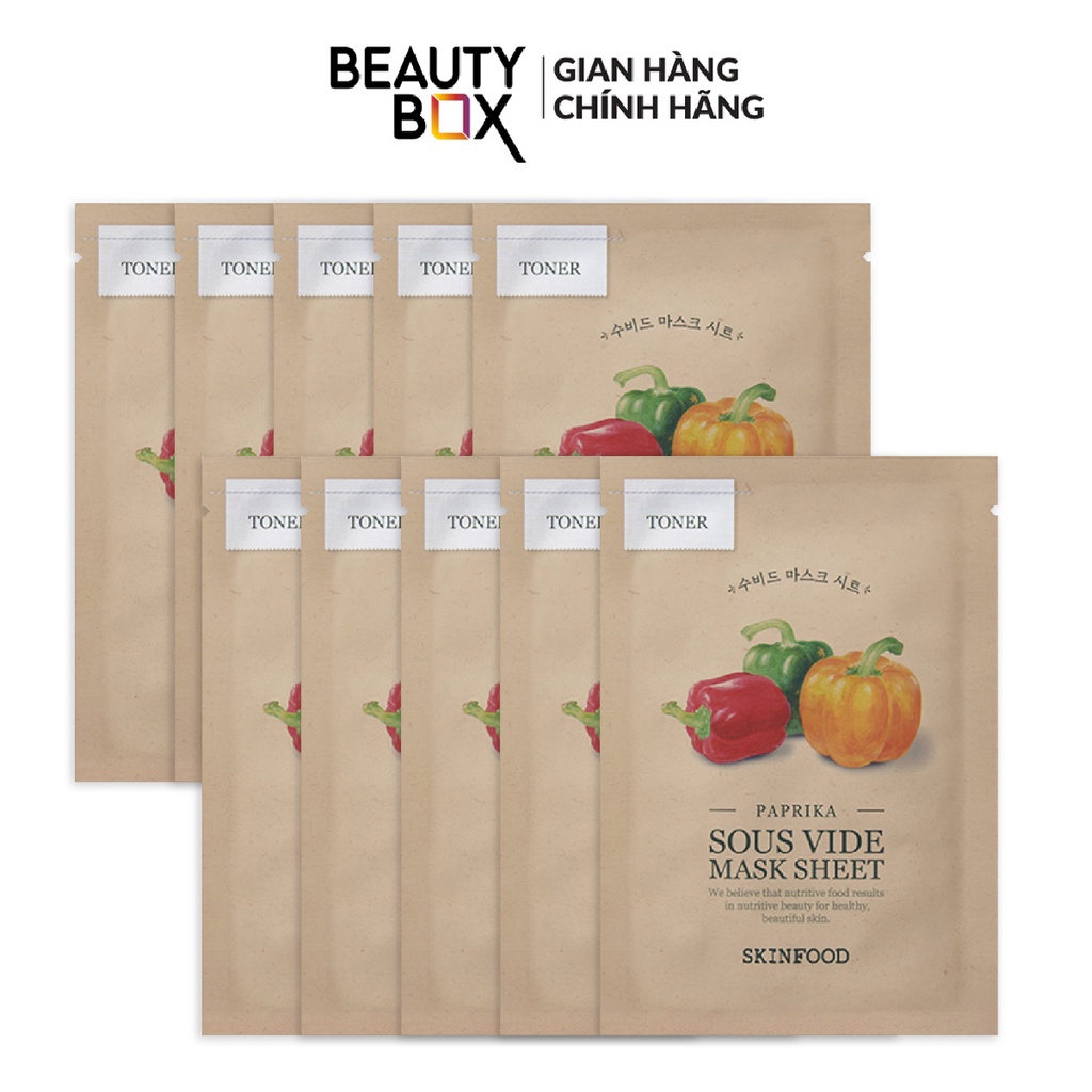 [Mã BMLTA35 giảm đến 35K đơn 99K] Combo 10 Mặt Nạ Giấy Rau Củ Paprika ...