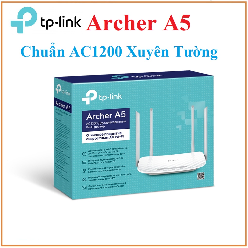 Bộ Phát Wifi Tp link Archer A5 Chuẩn AC1200 Xuyên Tường 4 Râu -Hàng Chính Hãng | Shopee Việt Nam