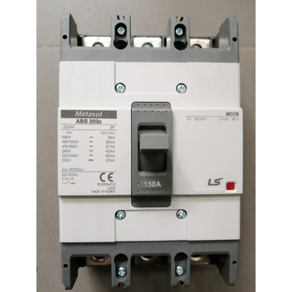 MCCB Cầu Dao Tự Động LS ABS203C 125A,150A,175A,200A,225A,250A loại 3 ...