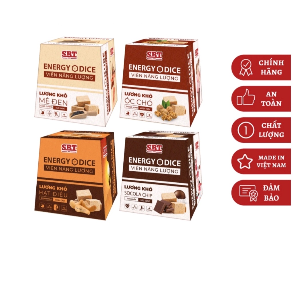 Lương khô Energy Dice 4 vị - Hộp 180g | Shopee Việt Nam