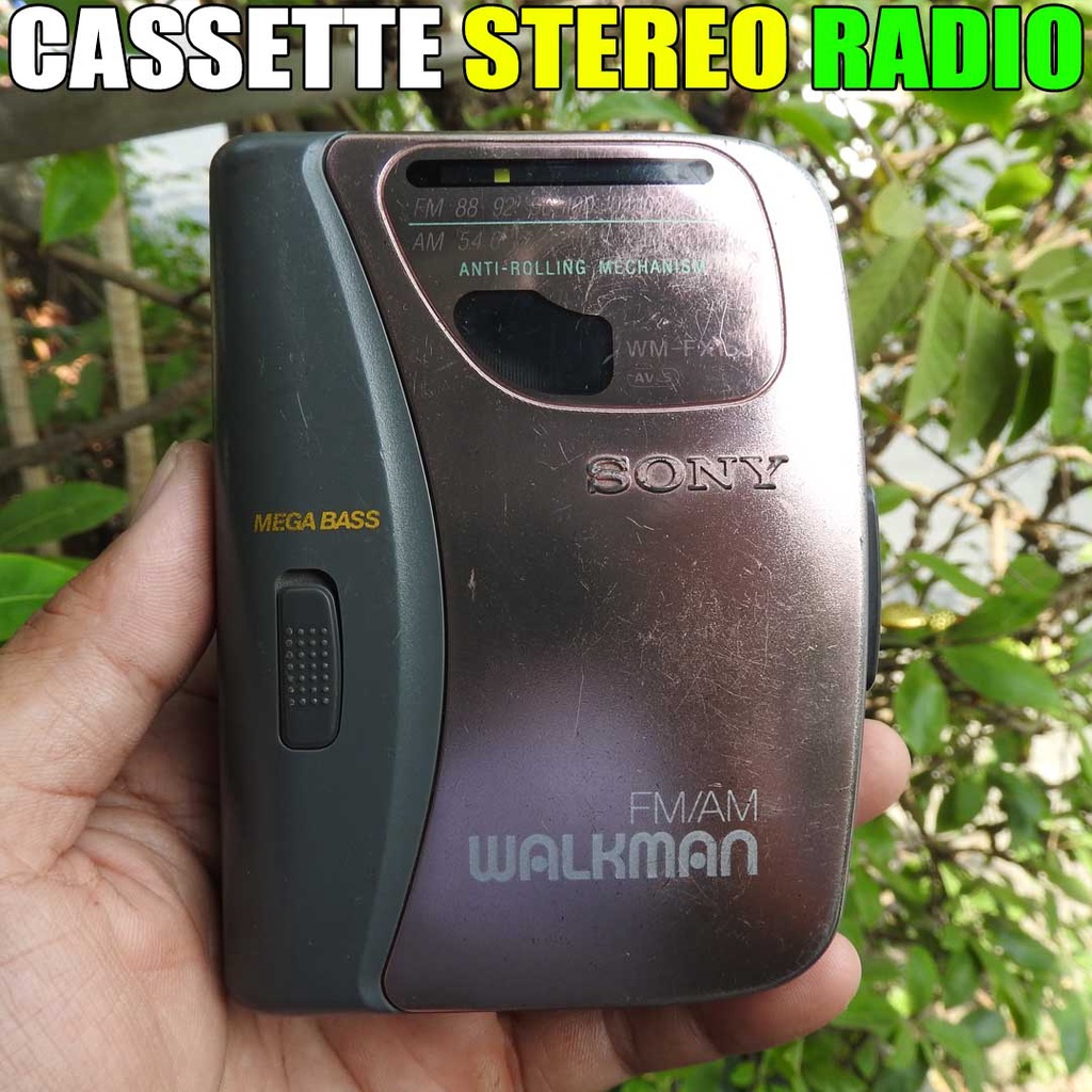 Máy nghe nhạc Cassette Stereo Sony WM-FX153 màu hồng độc lạ sưu tầm thu ...