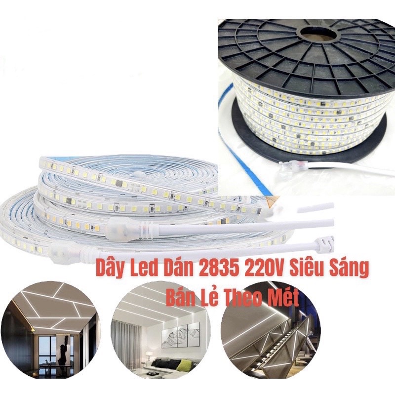 Dây led dán 220V đấu điện trực tiếp không cần đổi nguồn | Shopee Việt Nam