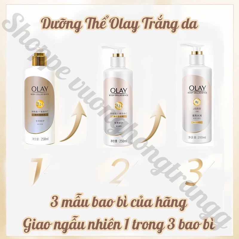 dưỡng thể Olay B3+ Vitamin body lotion dưỡng trắng (250ml) | Shopee ...