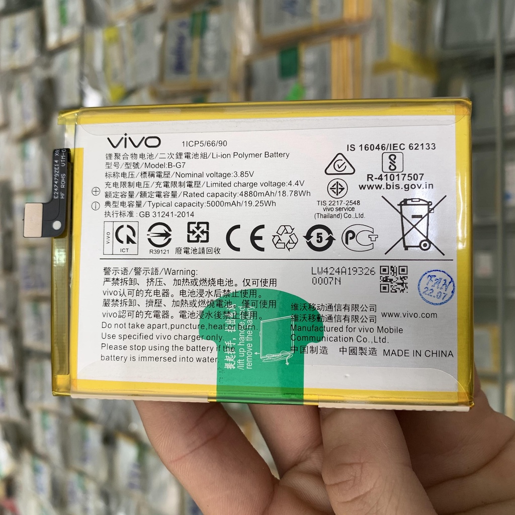 (Giá thợ) PIN VIVO Y11/ Y3/ Y12/ Y15/ Y17/ U10/ Z5x mã BG7 (B-G7), dung ...