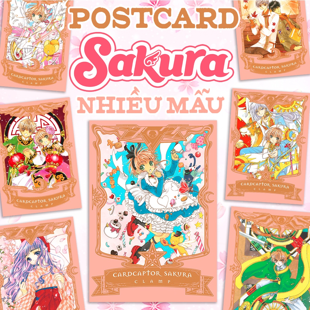 Postcard SAKURA THỦ LĨNH THẺ BÀI xinh xắn nhiều mẫu - CARDCAPTOR SAKURA ...