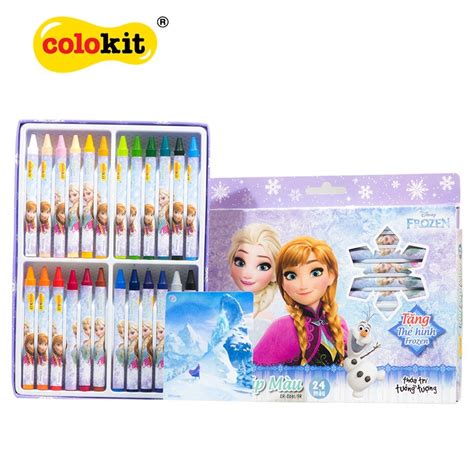 Bút sáp 24 màu Colokit Disney Frozen CR-C031/FR | Shopee Việt Nam