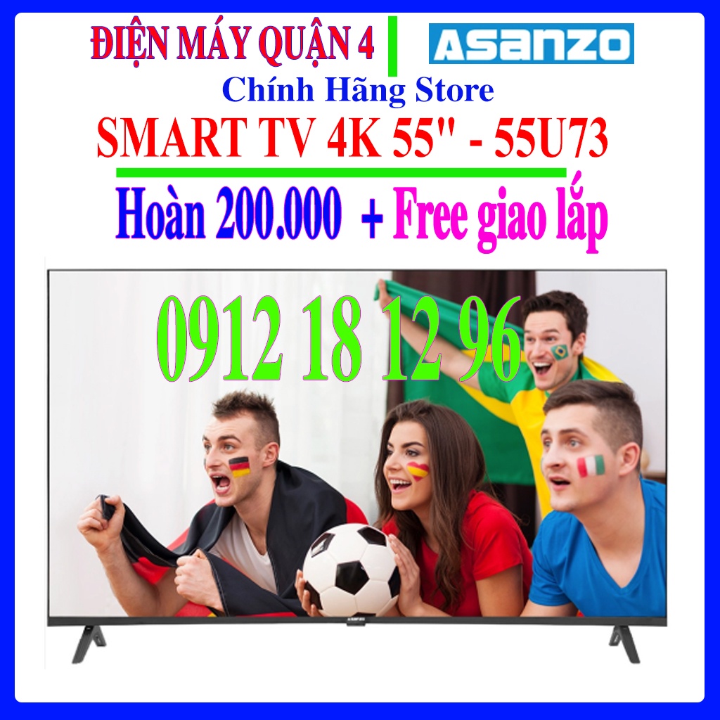 Smart Tivi Asanzo 4K Voice Google TV 4K 55 Inch 55U73, Hàng chính hãng | Shopee Việt Nam