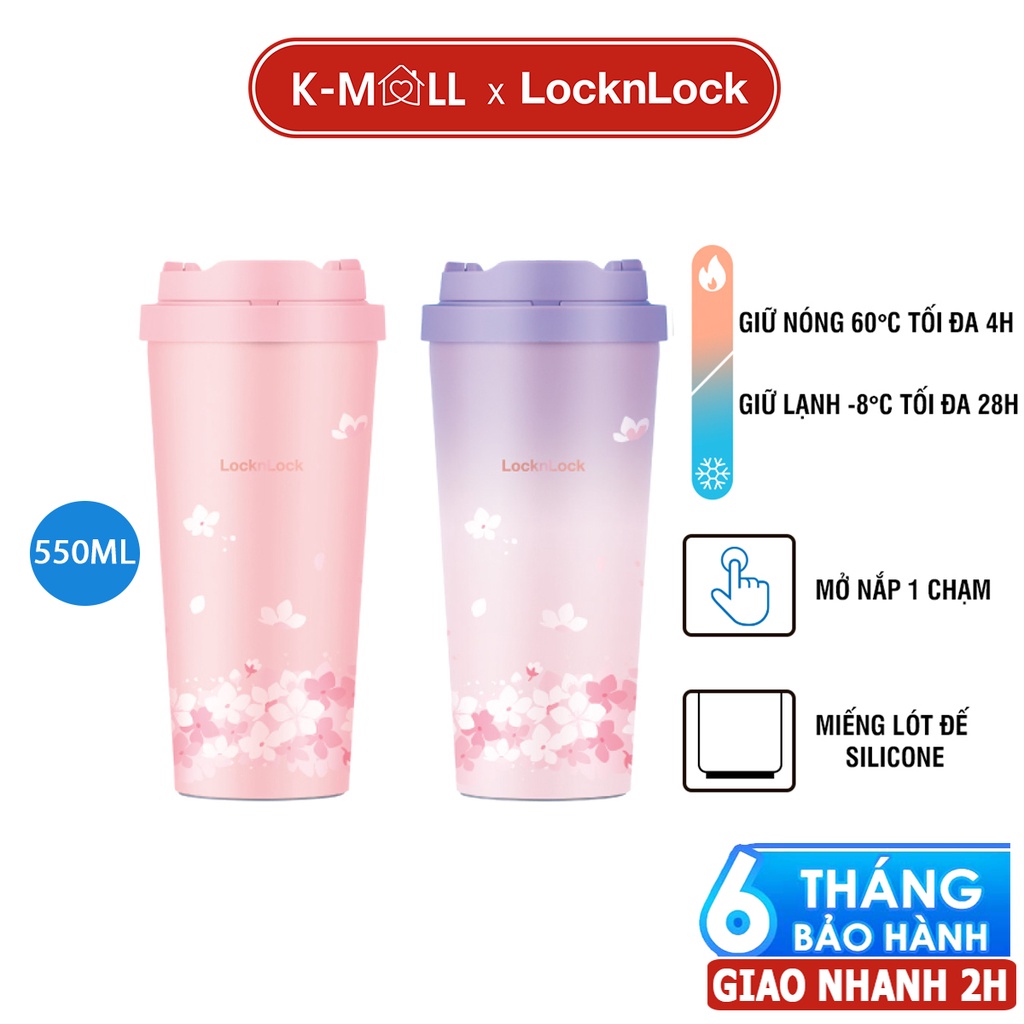 Ly giữ nhiệt LocknLock Energetic Tumbler Peach Blossom LHC3249 new ...