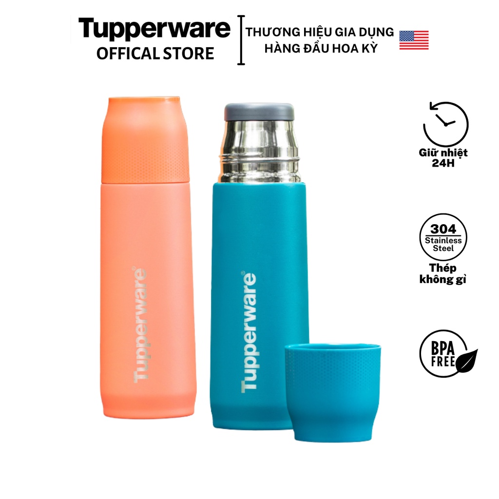 Bình giữ nhiệt Tupperware Tupp Buddy 520ml - Giữ nhiệt lên đến 24 tiếng - Lõi thép không gỉ 304 ...