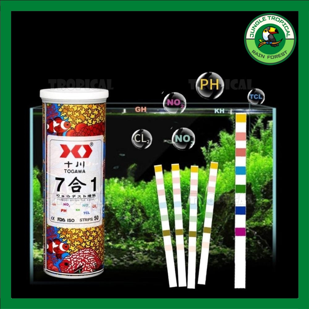 Bộ test kiểm tra chất lượng nước 7 trong 1 : PH - GH - KH - NO2 - NO3 ...