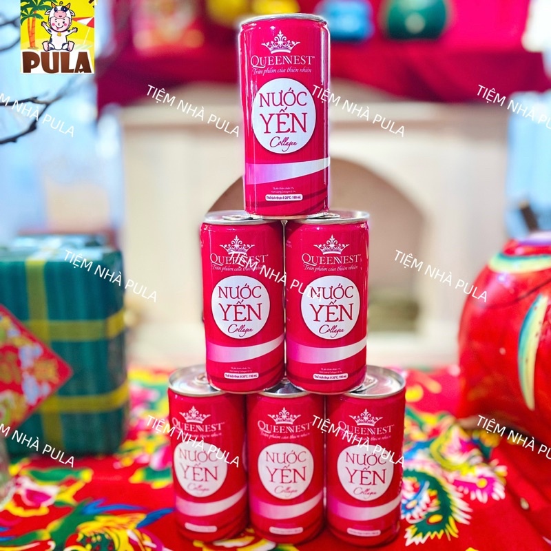 NƯỚC YẾN LON COLLAGEN QUEENNEST - THÙNG 190ml x 30 LON | Shopee Việt Nam