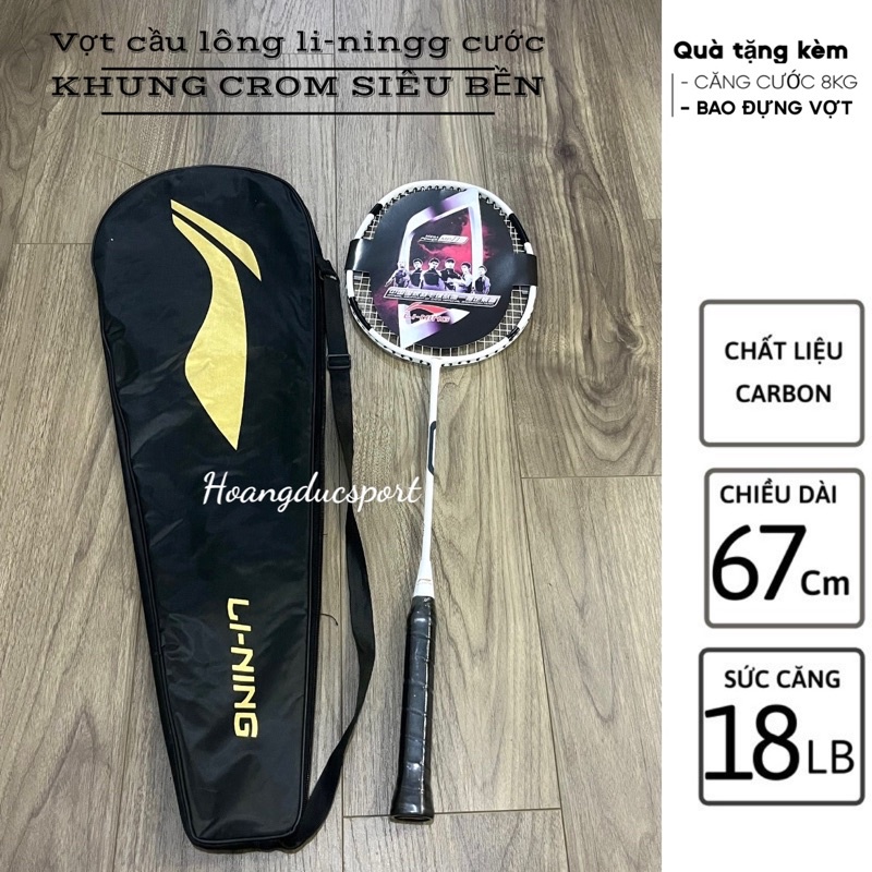 1 Vợt cầu lông Li-Ning / Victor / Yonex/khung crom siêu bền đẹp (tặng 1 ...