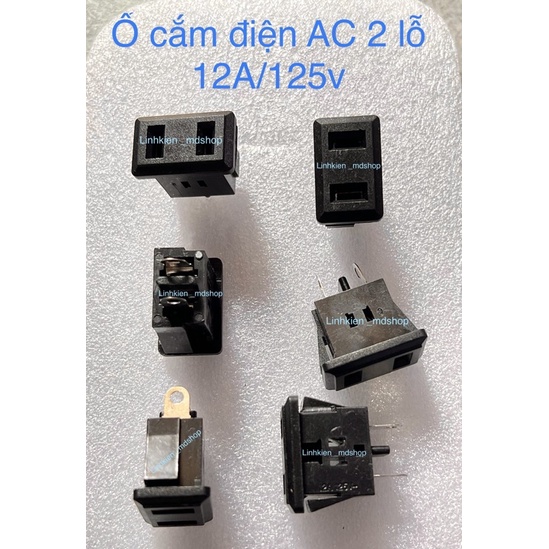 Ổ cắm điện AC 2 lỗ - 12A/125v ( nhỏ ) loại tốt - giá bán 10 cái là 70k | Shopee Việt Nam