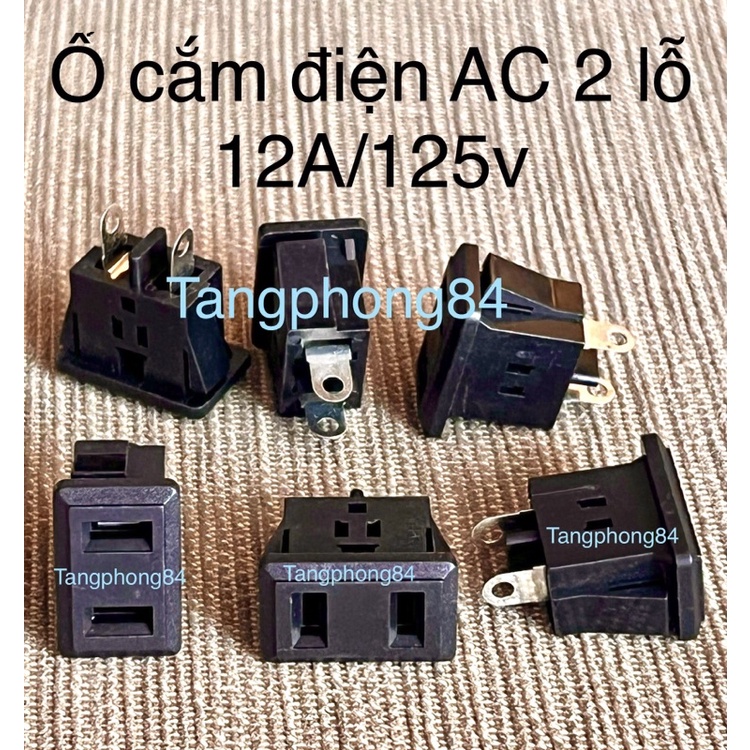 Ổ cắm điện AC 2 lỗ - 12A/125v - giá 10 cái 50k | Shopee Việt Nam