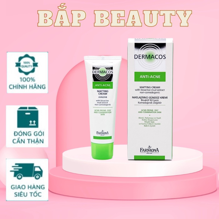 kem dưỡng dermacos cho da dầu, mụn giảm nhờn anti acne matting cream ...
