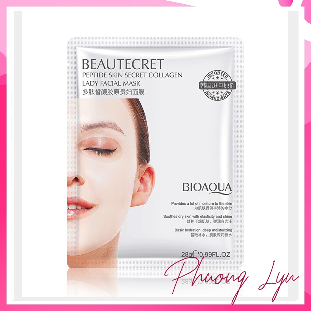 Mặt Nạ Thủy Tinh Trong Suốt Bioaqua, Thạch Collagen Beautecret Phục Hồi ...