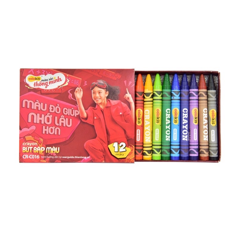 Bút sáp màu Thiên Long Colokit CR-C016 12 màu | Shopee Việt Nam