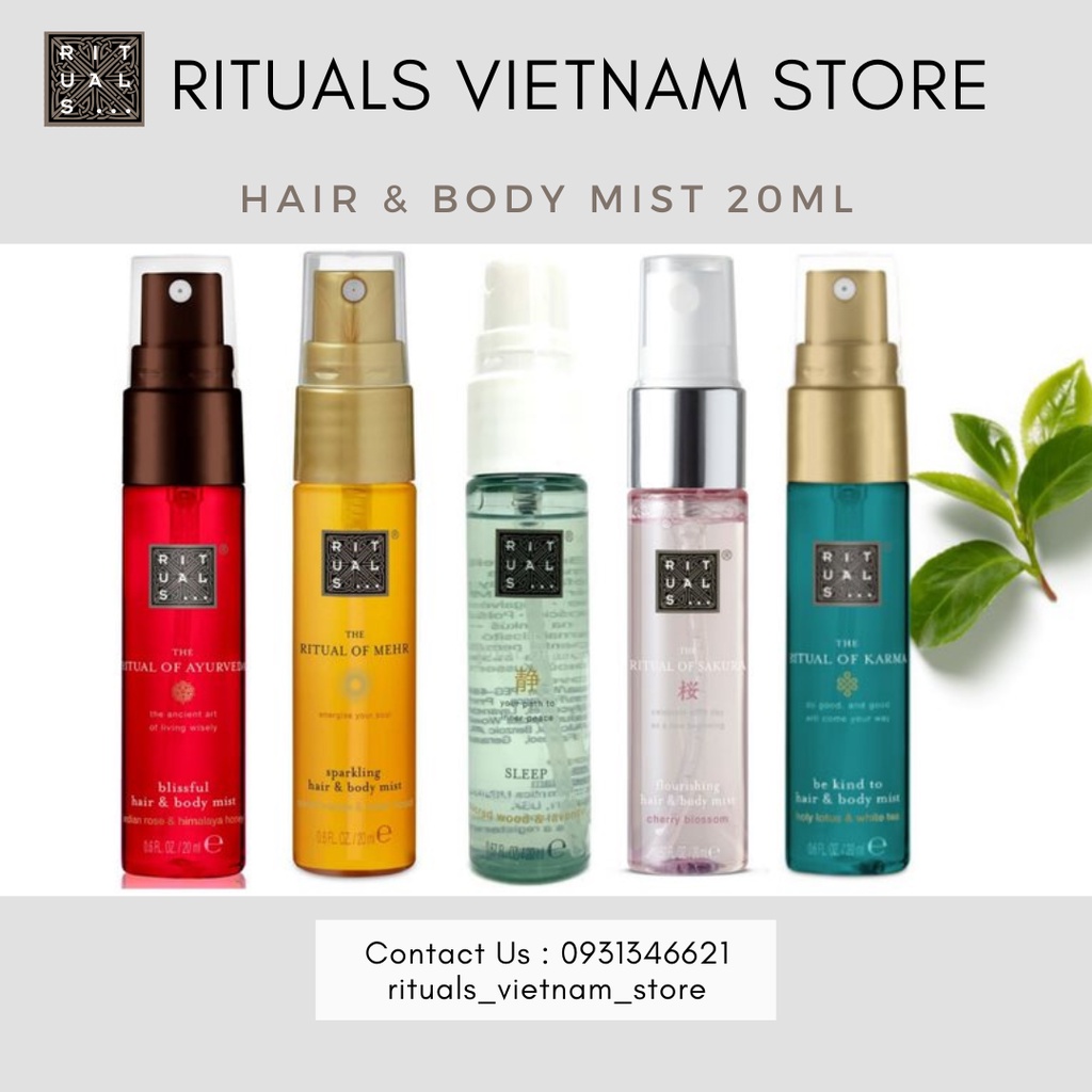 Rituals Xịt thơm tóc & cơ thể Rituals Hair & Body Mist size 20ml ...