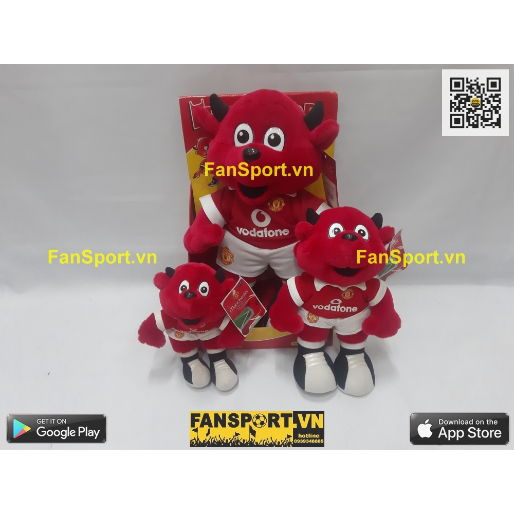 Thú bông Fred the Red mascot Manchester United red Vodafone M121 20cm ...