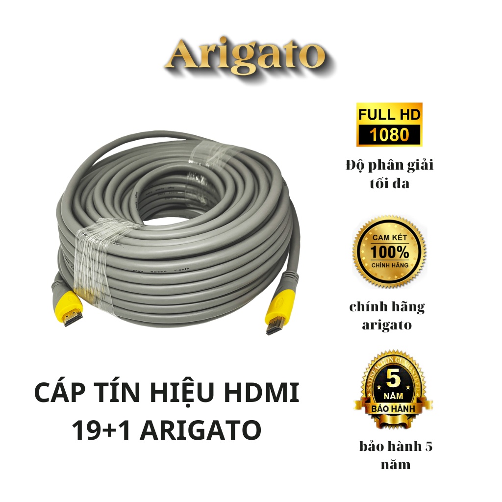 Dây hdmi,Cáp HDMI 19+1 Arigato 10m,15m,20m .Bảo hành chính hãng 5 Năm | Shopee Việt Nam
