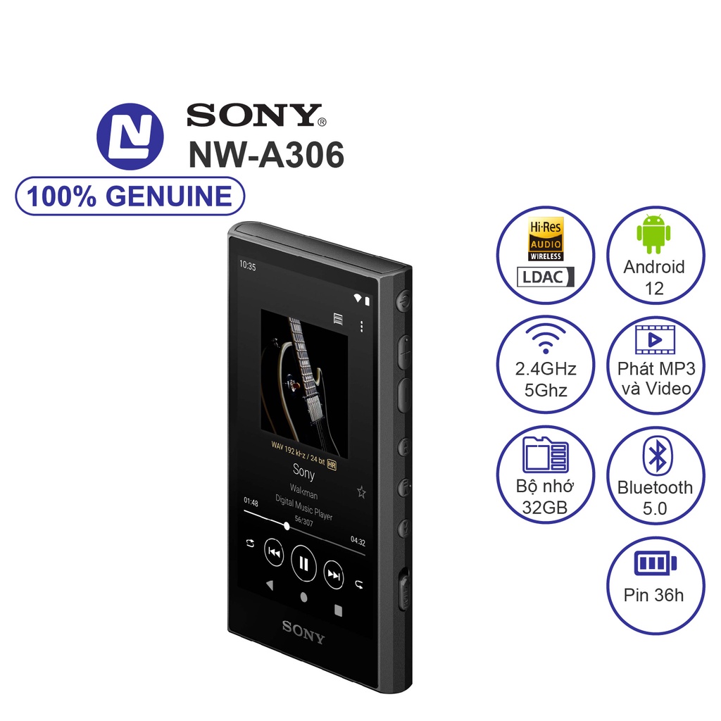 New Full box Sony Walkman NW A306 - Máy nghe nhạc MP4 với Android 12 ...
