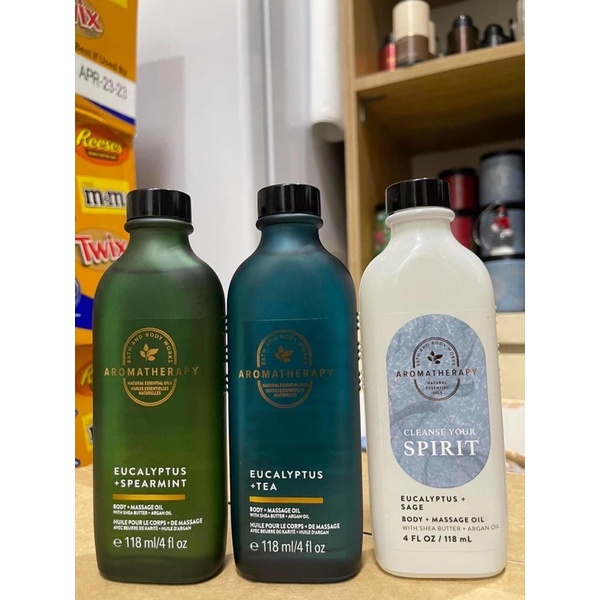 Body oil - dầu dưỡng thể - BBW - Bath & body works - Eucalyptus Spearmint & Eucalyptus tea (vỏ ...