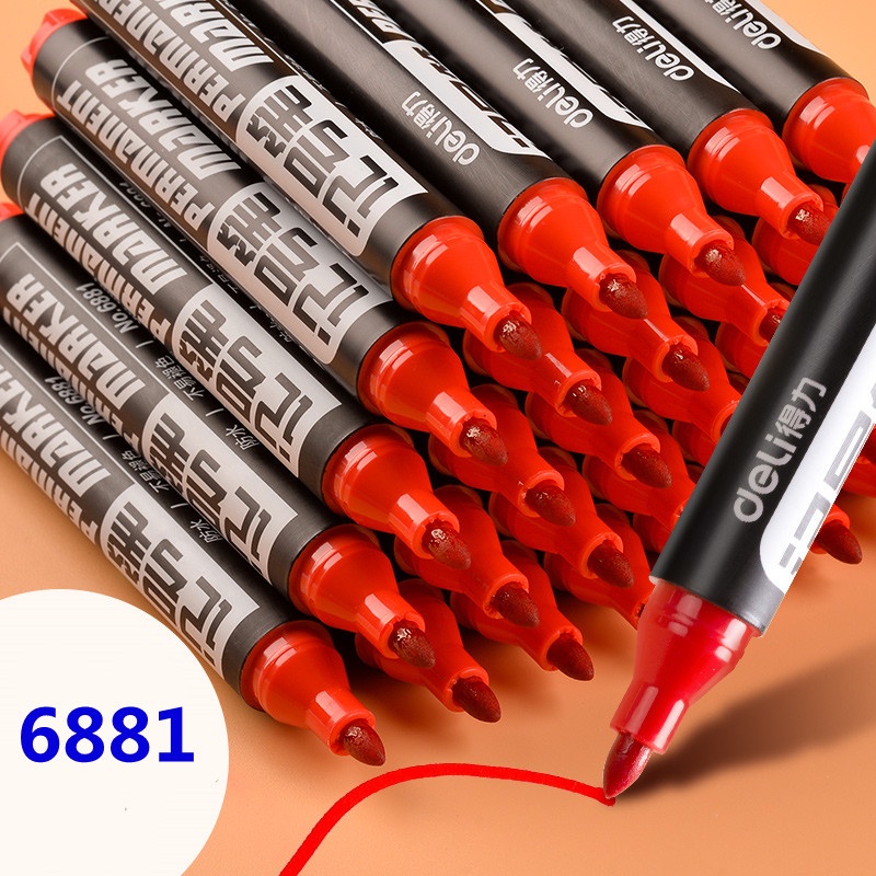 [HCM] Bút lông dầu kim 2 đầu Deli 6824- Deli 6881 (1 đầu) | Shopee Việt Nam
