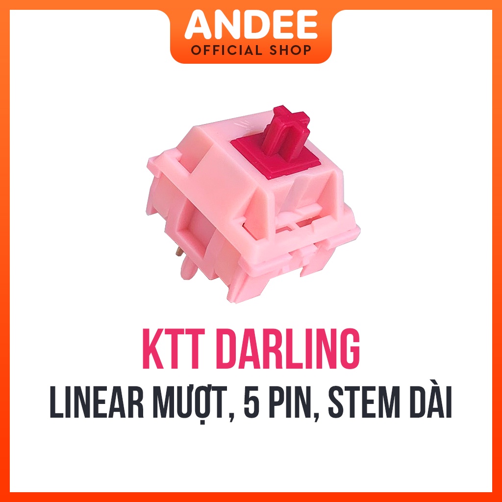 KTT Darling switch bán lẻ công tắc phím cơ tuyến tính lò xo 45g có lube sẵn siêu mượt | Shopee ...