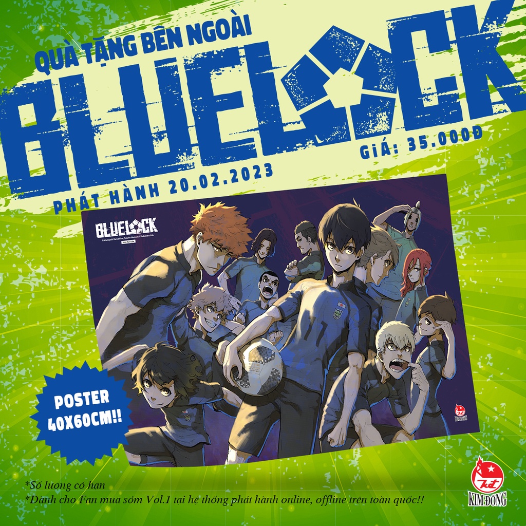 Poster Blue Lock Vol 1 (Real, kèm ống nhựa) | Shopee Việt Nam