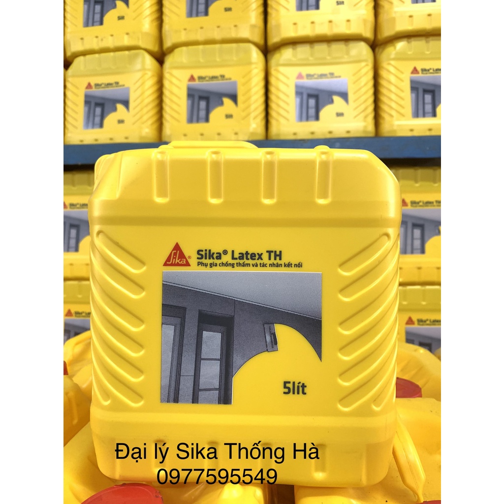 Sika - Phụ gia chống thấm và tác nhân kết nối Sika Latex TH Can 5 lít | Shopee Việt Nam